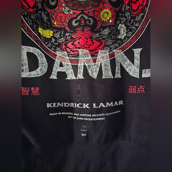 tde. | Sweaters | Brand New Kendrick Lamar Official Damn Tour Vintage Merchandise Hoodie Sweater ...